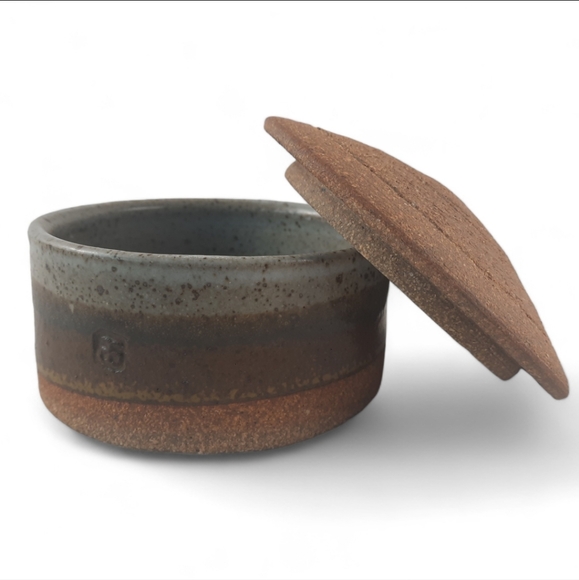 Stoneware | Accents | Byron Temple Lidded Covered Jar Pot Glazed ...